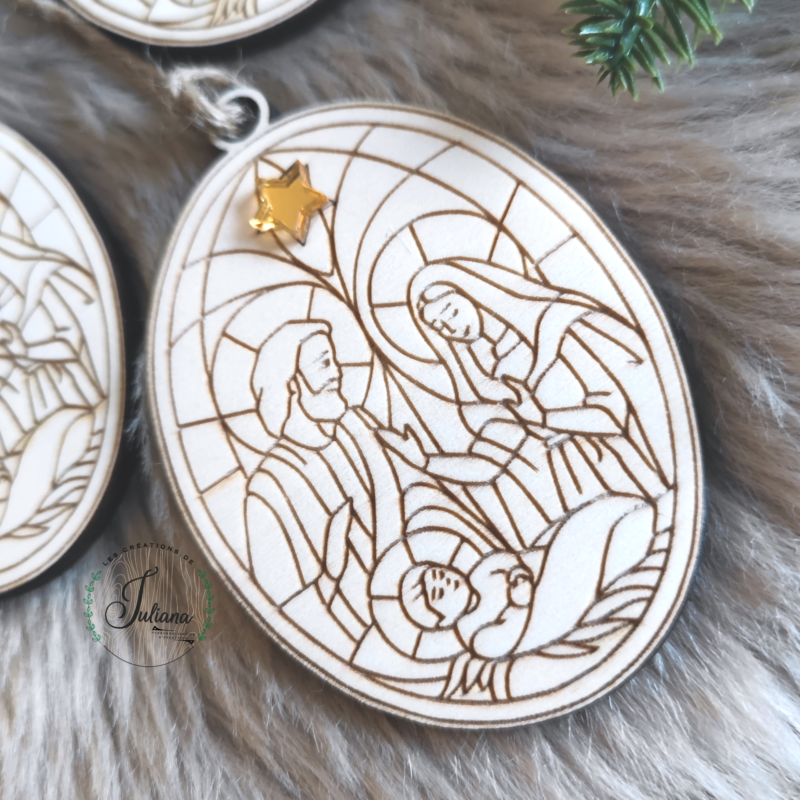 Boule Ovale « Nativité » - Les créations de Juliana