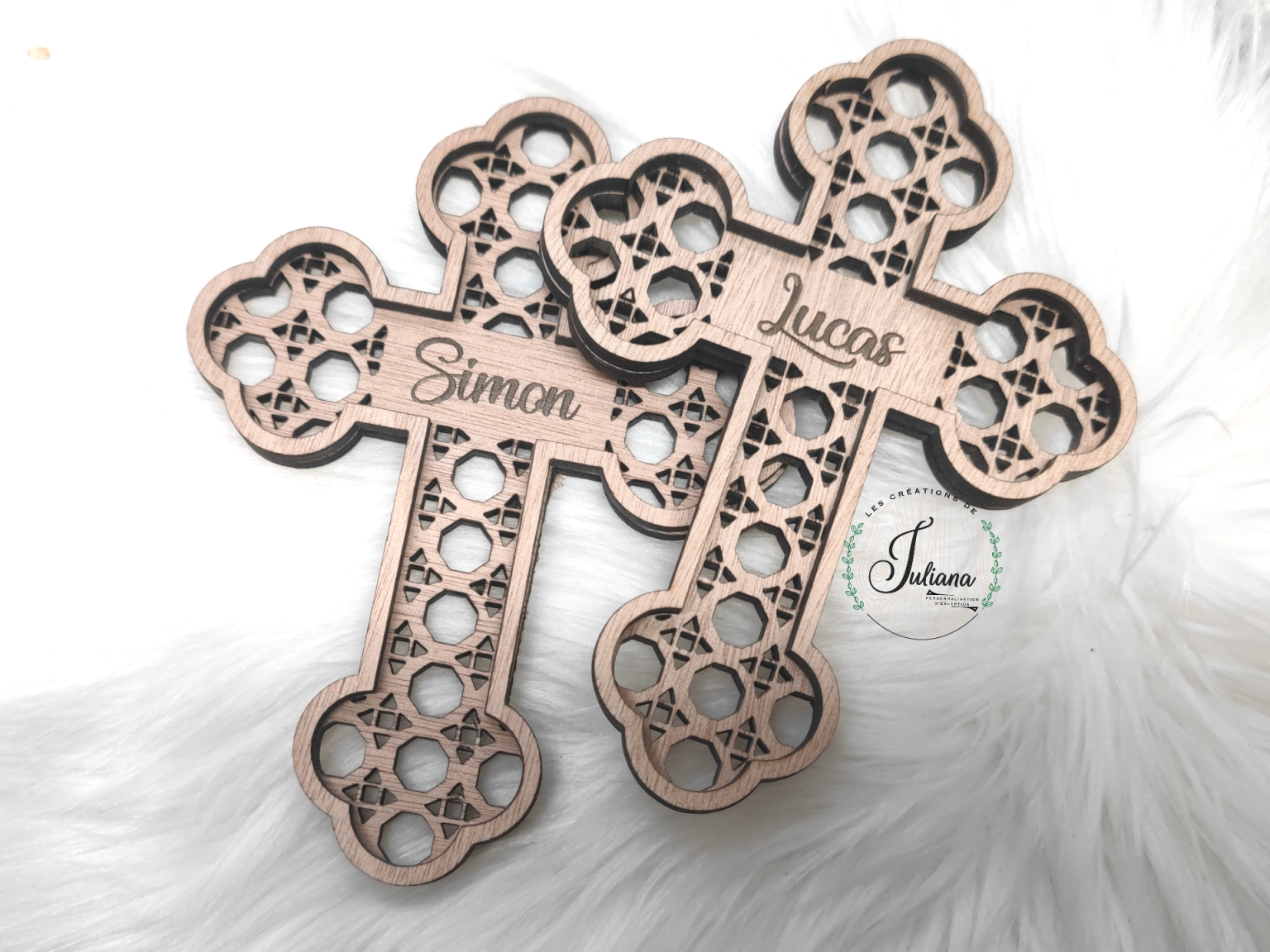 Croix orientale style rotin - Les créations de Juliana