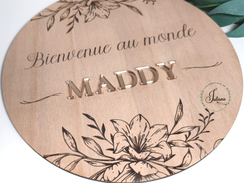 Plaque de chambre « Maddy » - Les créations de Juliana