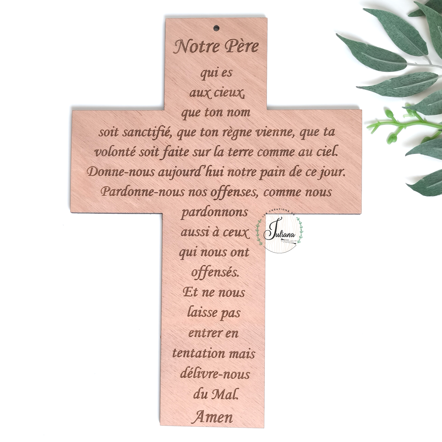 Croix latine » Notre Père » - Les créations de Juliana